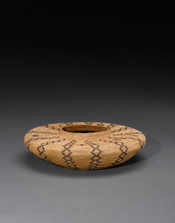 Bonhams : A Western Mono polychrome bottleneck basket