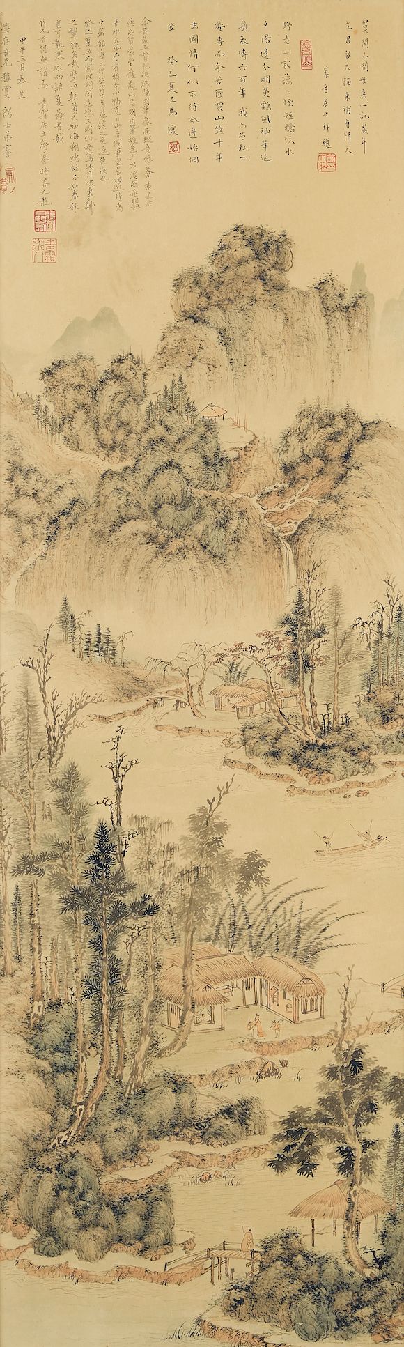 Bonhams : Jiang Jian (Chiang Er-Shih, 1913-1972) Landscape after Wang ...