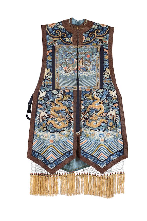 Bonhams : A WOMAN'S KESI AND EMBROIDERED SILK COURT VEST, XIAPEI Late ...