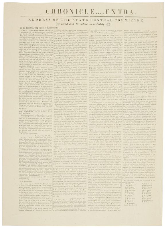Bonhams : SLAVERY: LIBERTY PARTY. STANTON, HENRY BREWSTER, ET AL ...