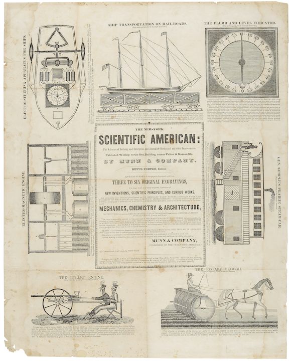 Bonhams : SCIENTIFIC AMERICAN. PORTER, RUFUS. 1792-1884. The New-York ...
