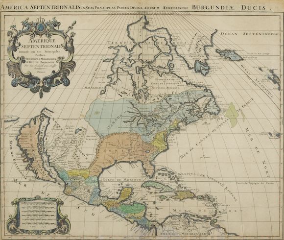 Bonhams : CALIFORNIA AS AN ISLAND. JAILLOT, ALEXIS HUBERT. 1632-1712. Amerique Septentrionale ...