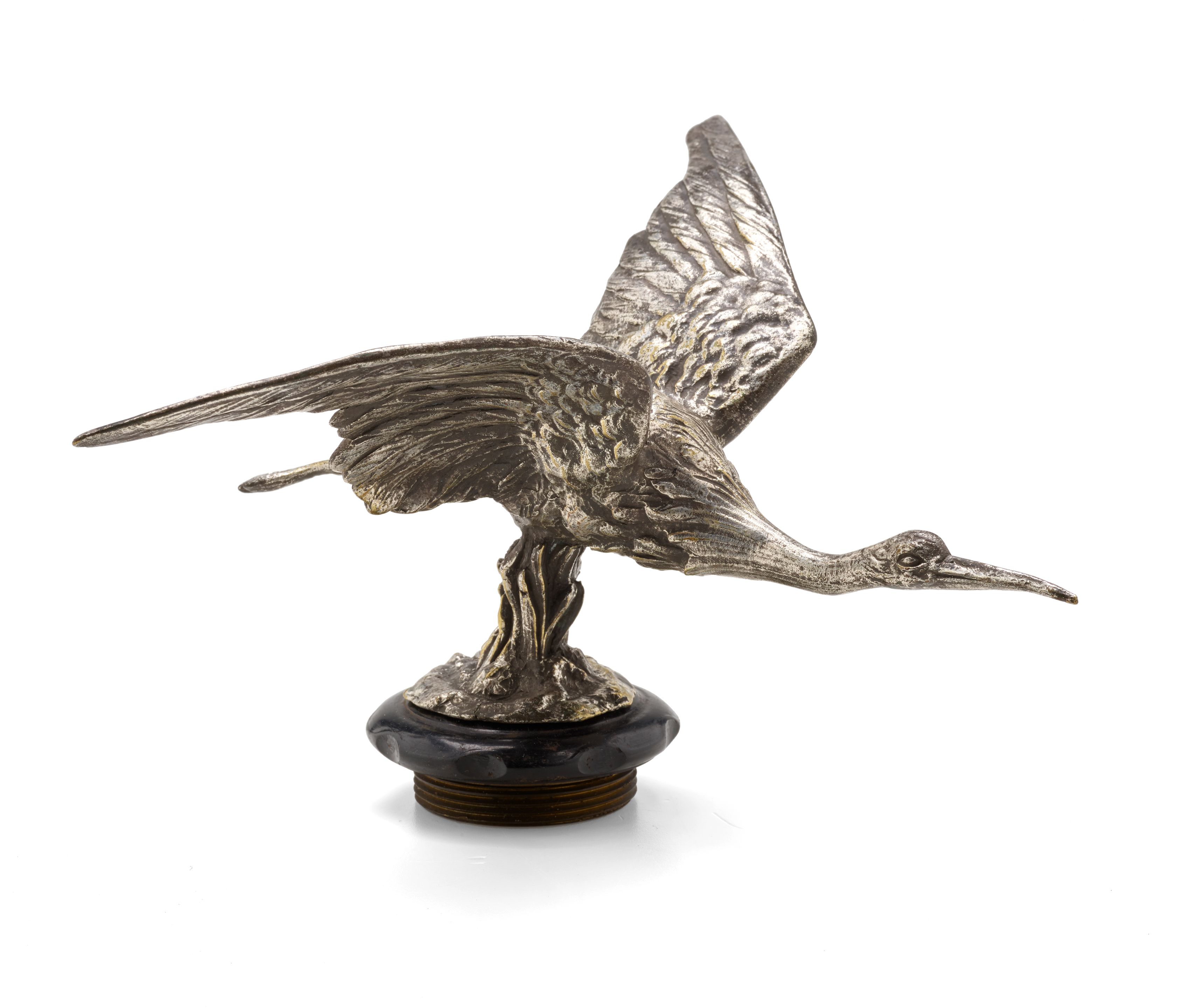 Bonhams Cars : A large bronze flying stork mascot by M Prost, French ...
