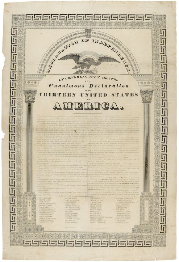 Bonhams : DECLARATION OF INDEPENDENCE. Declaration of Independence. In ...