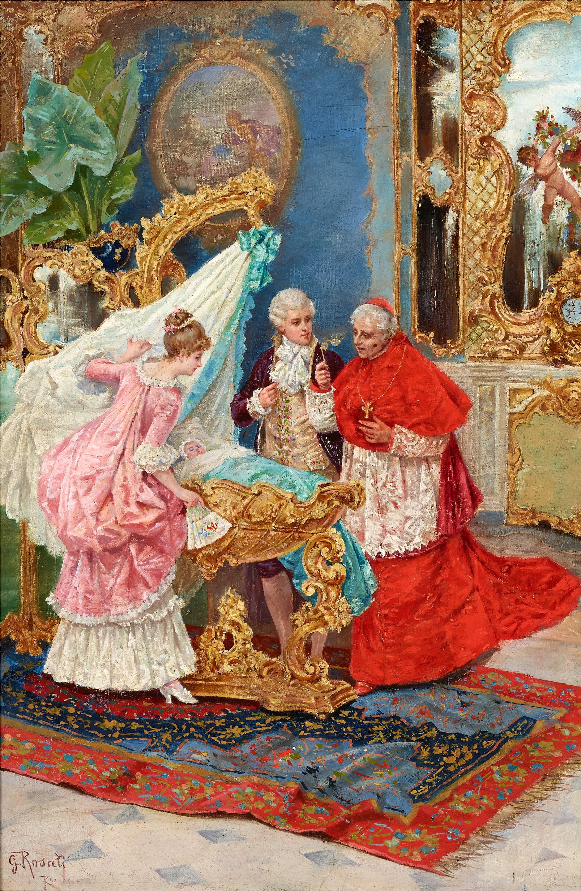 Bonhams : Giulio Rosati (Italian, 1858-1917) The christening 15 x 10in ...