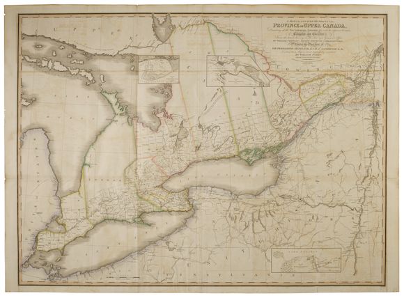 Bonhams : Faden, William. 1750-1836. A Map of the Located Districts in ...