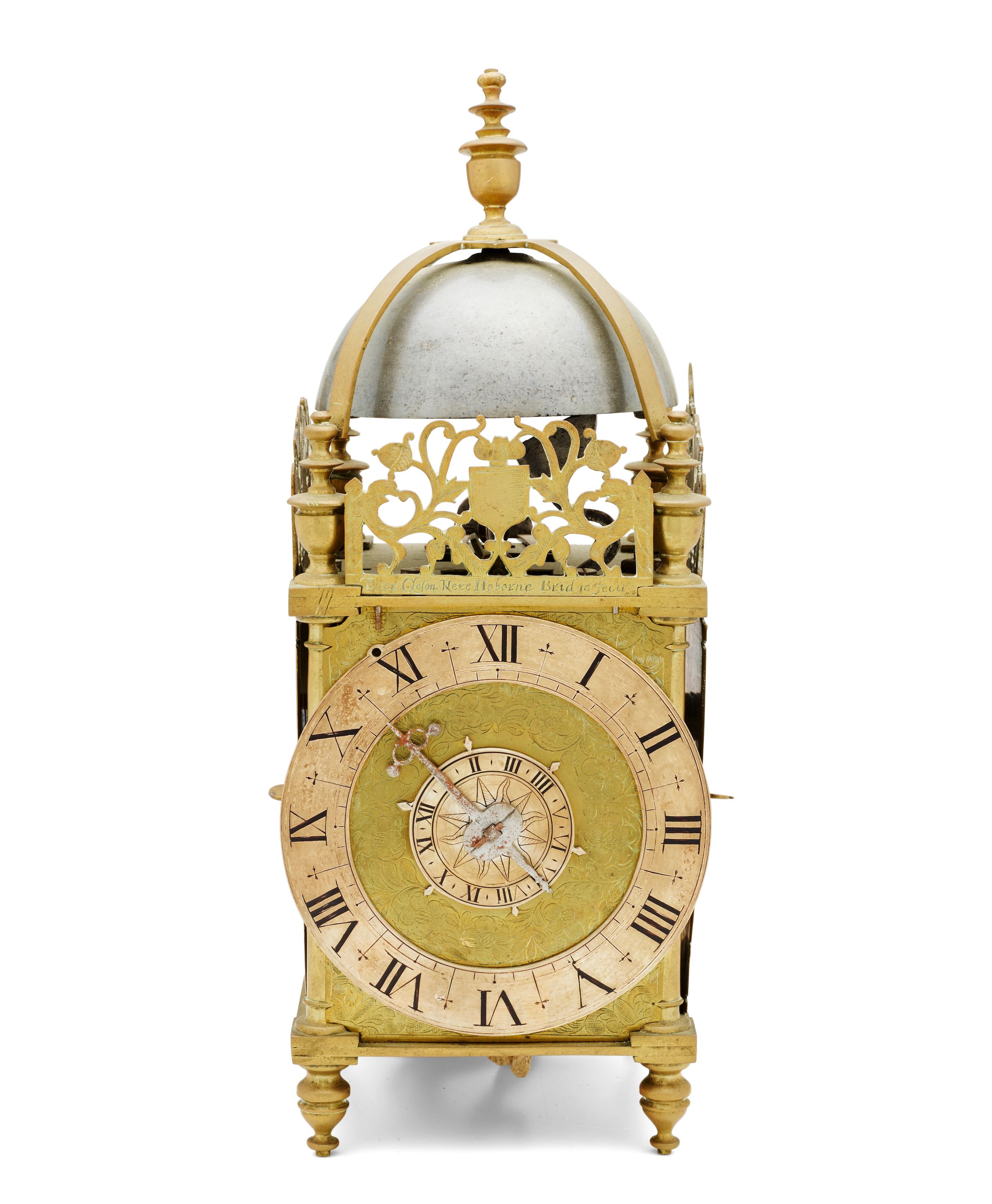 Bonhams : A rare brass lantern clock now with anchor escapement and ...