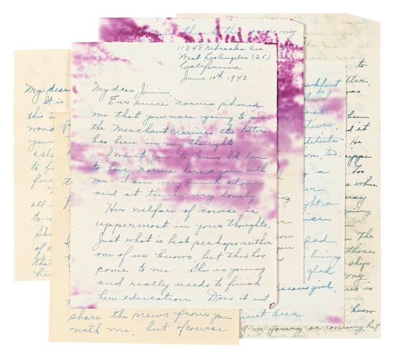 Bonhams : A group of Ana Lower letters to James Dougherty regarding ...