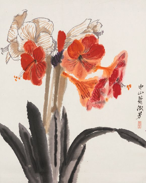 Bonhams : Xiao Shufang (1911-2005) Amaryllis