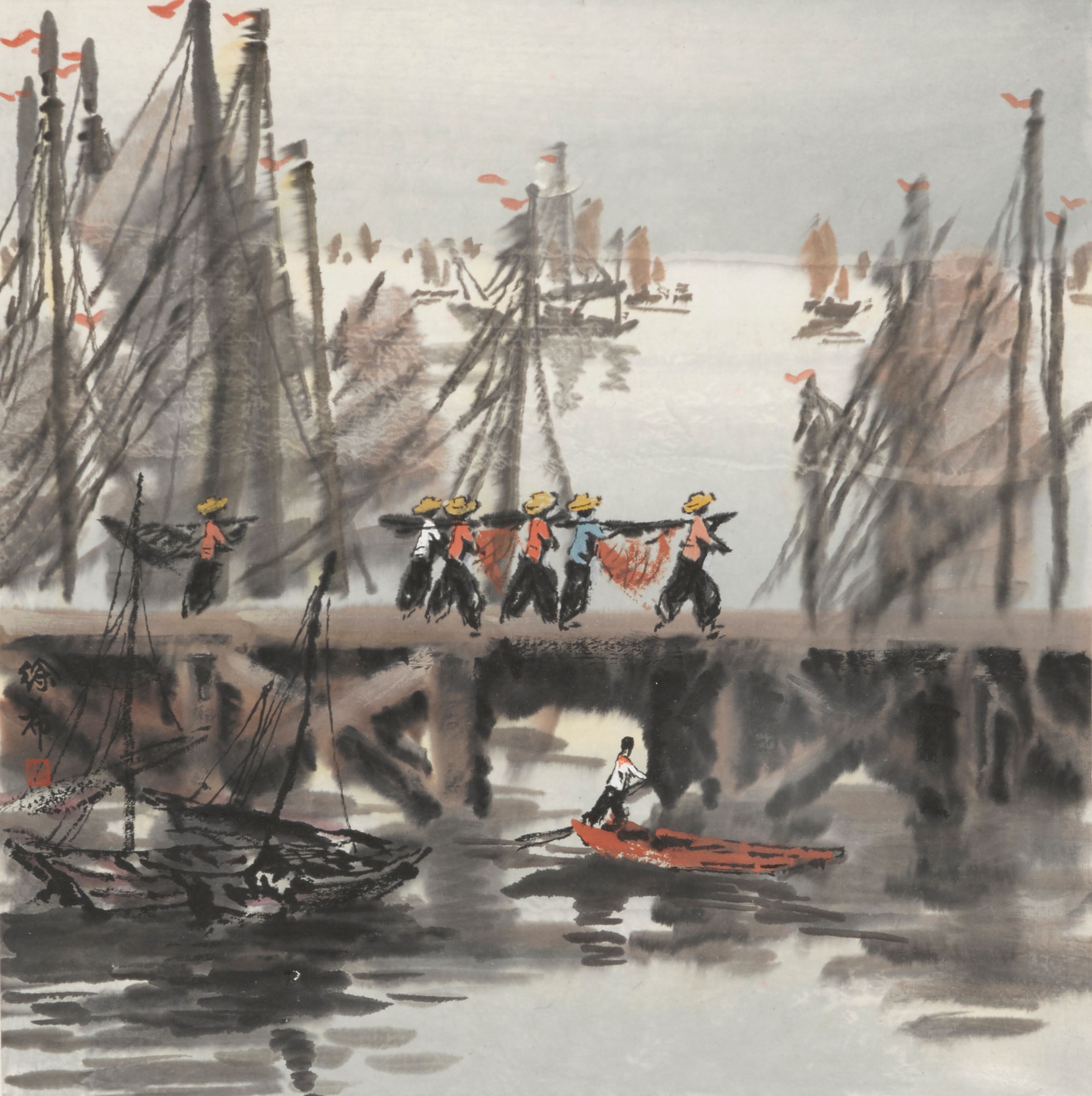 Bonhams : Xu Xi (1940-2015) Two paintings of Landscape