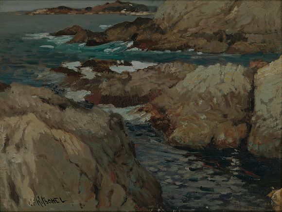 Bonhams : William Ritschel (1864-1949) Carmel Coves 12 x 16in (overall ...