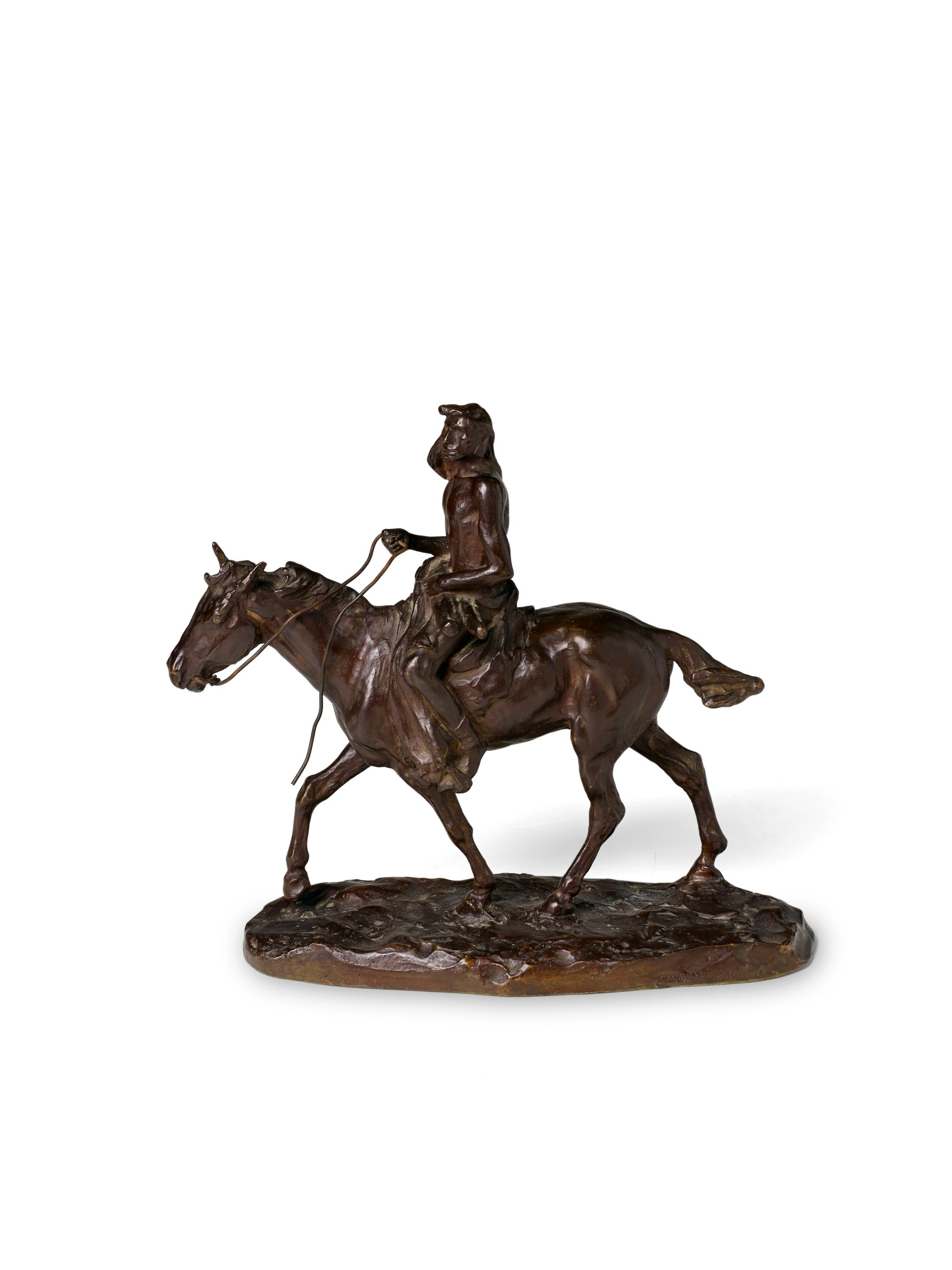 Bonhams : Charles M. Russell (1864-1926), Medicine Whip, bronze, 10 ...