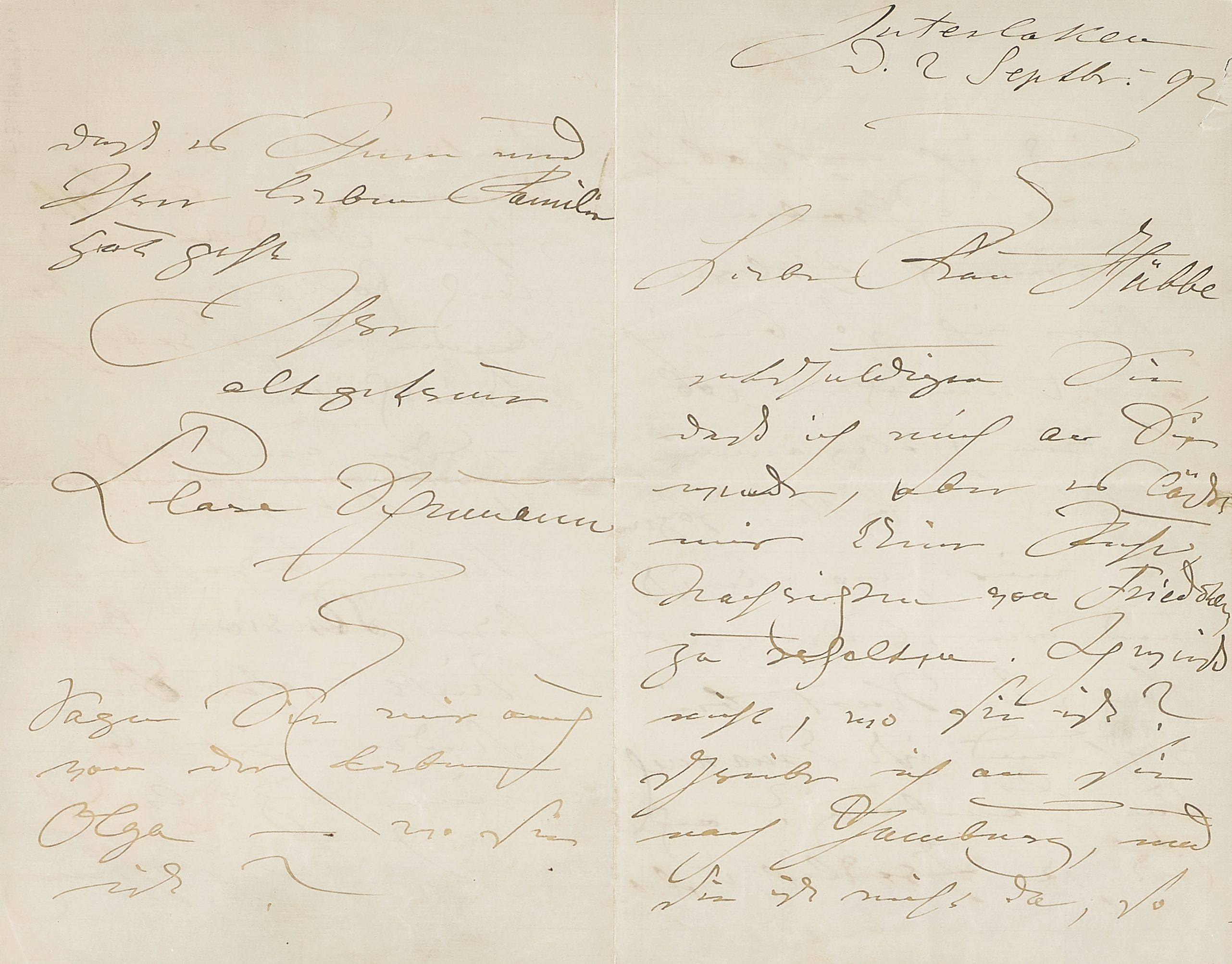 Bonhams : SCHUMANN, CLARA. 1819-1896. Autograph Letter Signed (Clara ...