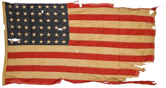 Bonhams : World War II: US Army, 1st Infantry Division Flag. Dated 1943 ...