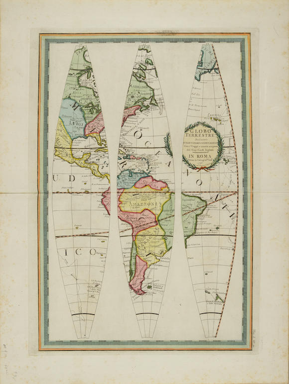 Bonhams Cassini Giovanni Maria 1745 1824 Globo Terrestre Globo