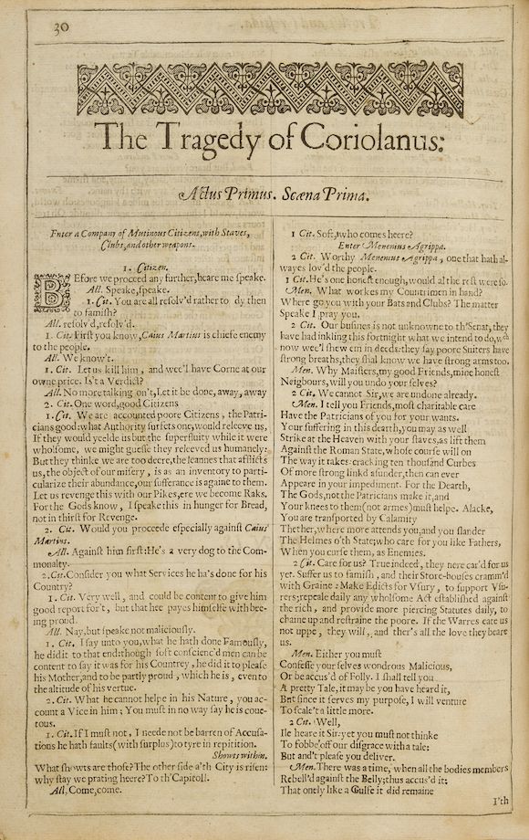Bonhams : SHAKESPEARE, WILLIAM. 1564-1616. The Tragedie of Troylus and ...