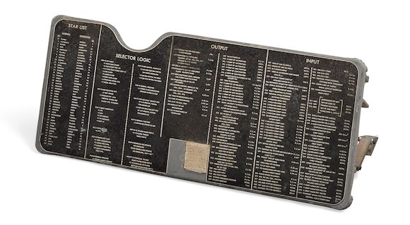 Bonhams : LEM COMPUTER TABLE USED DURING TRAINING.