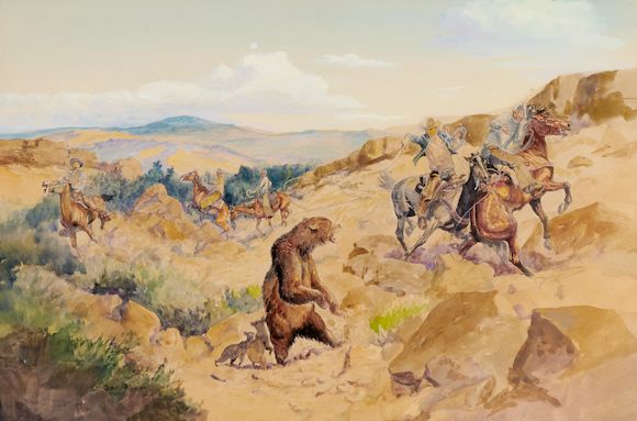 Bonhams : George Phippen (1915-1966) Roping Fools 20 x 30in (Executed ...
