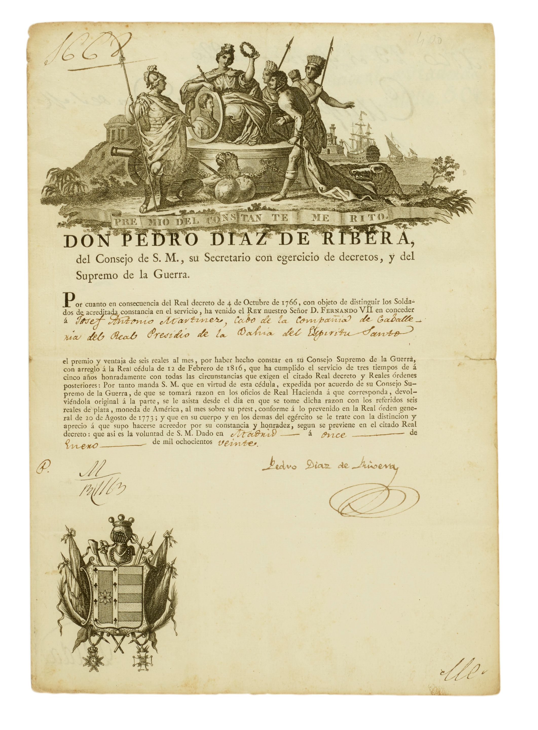 Bonhams : SPANISH COLONIAL DOCUMENTS. DE SALCEDO, NEMESIO. Document ...