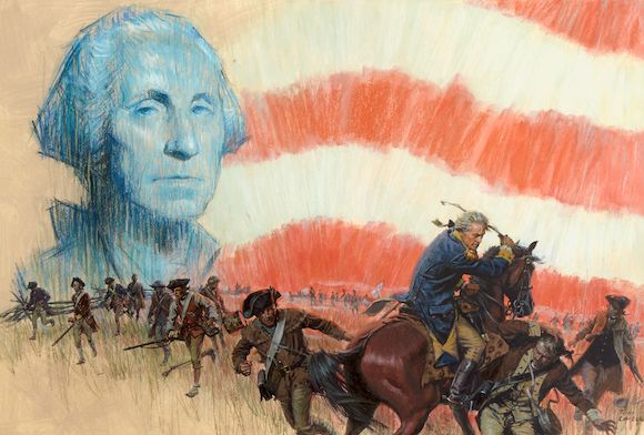 Bonhams : Tom Lovell (1909-1997) George Washington 16 x 24in (Executed ...