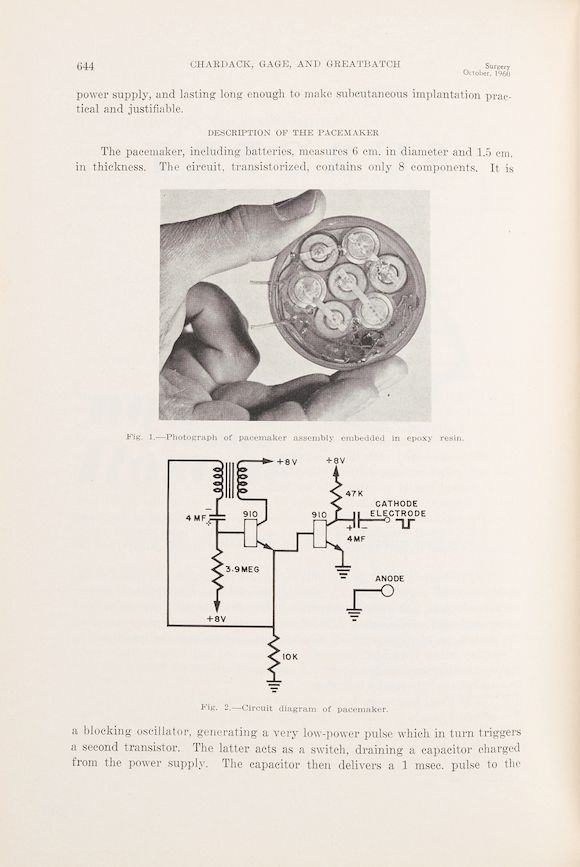 Bonhams : PACEMAKERS. CHARDACK, WILLIAM; ANDREW GAGE; AND WILSON ...