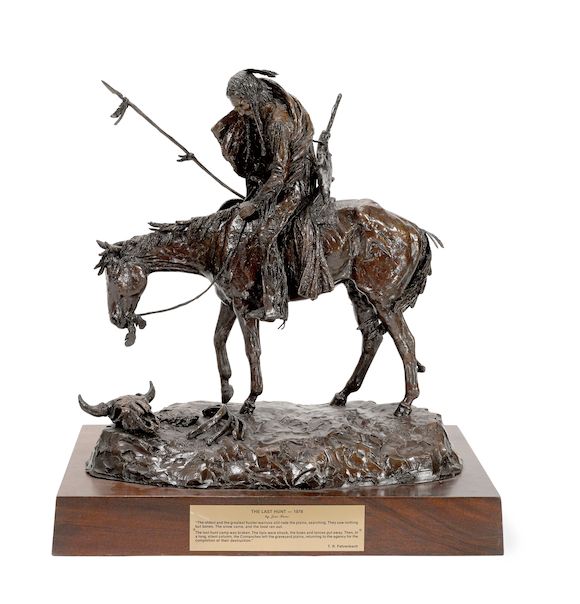 Bonhams : Jim Reno (1929-2008) Last Hunt 23in high (Modeled in 1986.)