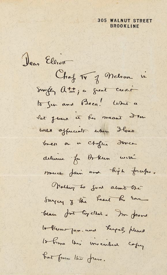 Bonhams : CUTLER, ELLIOTT. 1888-1947; and CLAUDE S. BECK. 1894-1971 ...
