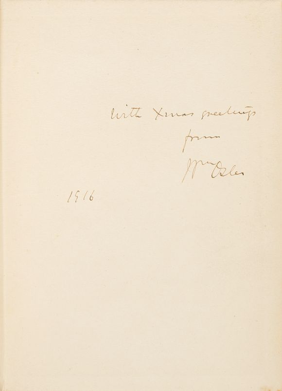 Bonhams : OSLER PRESENTATION COPY. CHARLES SAYLE. 1864-1924. The Ages ...