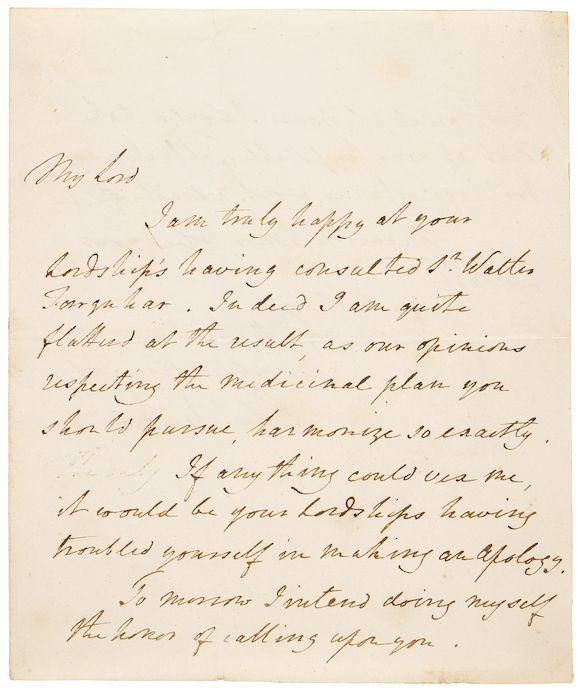 Bonhams : JENNER, EDWARD. 1749-1823. Autograph Letter Signed ("Edwd ...