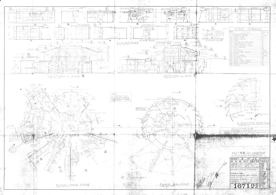 Bonhams : A Forbidden Planet set of copy blueprints