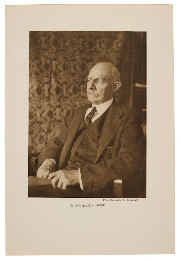 Bonhams : HALSTED, WILLIAM S. 1852-1922. Typed Letter Signed ("Wm ...