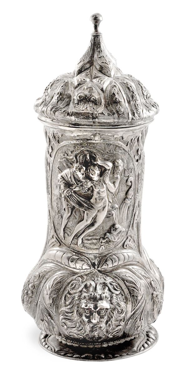 Bonhams : A German Silver Repoussé Tankard 19th Century