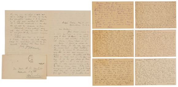 Bonhams : MALL, FRANKLIN PAINE. 1862-1917. Archive of 7 early Autograph ...