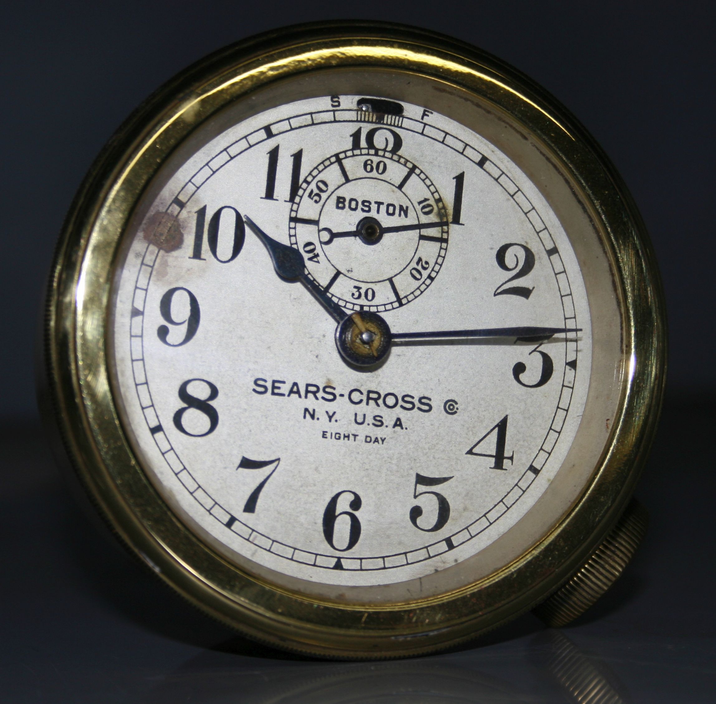 Bonhams Cars : AN 8 DAY 'BOSTON MODEL' CAR CLOCK BY SEARS-CROSS OF NEW ...