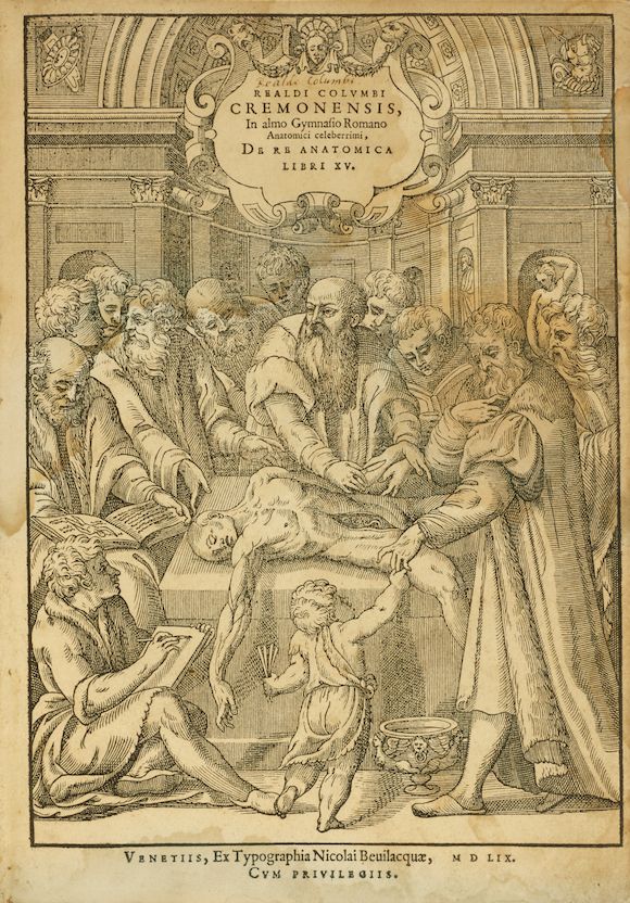 Bonhams : COLOMBO, MATTEO REALDO. C.1516-1559. De re anatomica libri XV ...