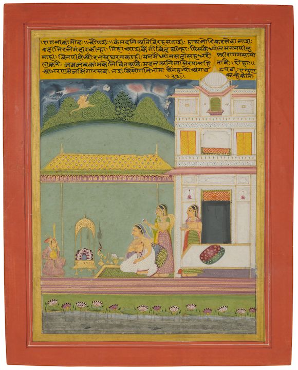 Bonhams : AN ILLUSTRATION FROM A RAGAMALA SERIES: KAMOD RAGINI JAIPUR ...