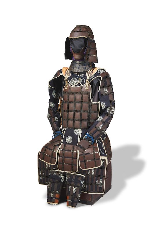 Bonhams : A karutagane tatami gusoku (Chain mail suit of folding armor ...