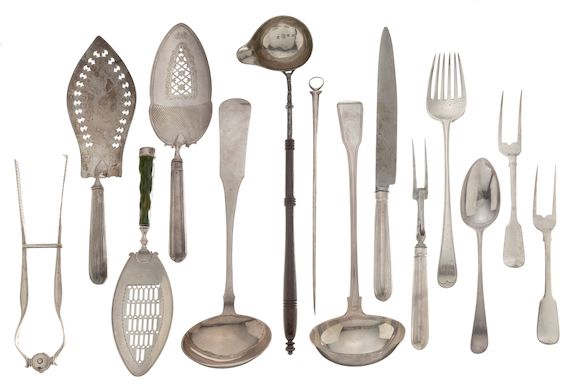 Bonhams : An assembled collection of twelve English sterling silver ...