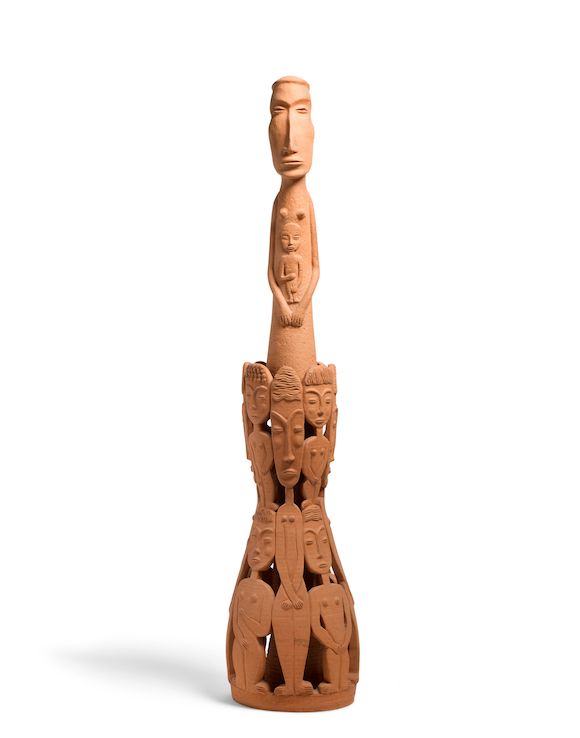 Bonhams : Edwin Scheier (1910-2008) Totem1960sterracottaheight 44in ...