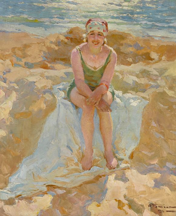Bonhams : Charles Garabed Atamian (Armenian, 1872-1947) At the beach 25 ...