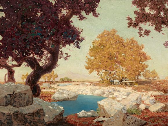 Bonhams : Conrad Buff (1886-1975) Sycamores 30 x 40in