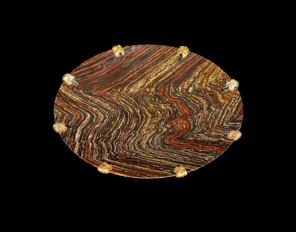 Bonhams : Monumental Tiger Iron Matrix Bowl by Konstantin Libman