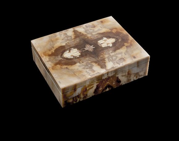 Bonhams : Petrified Wood Intarisa Box by Konstantin Libman