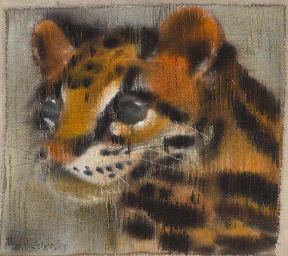 Bonhams : Liu Qiwei (1912-2002) Young Leopard, 1983