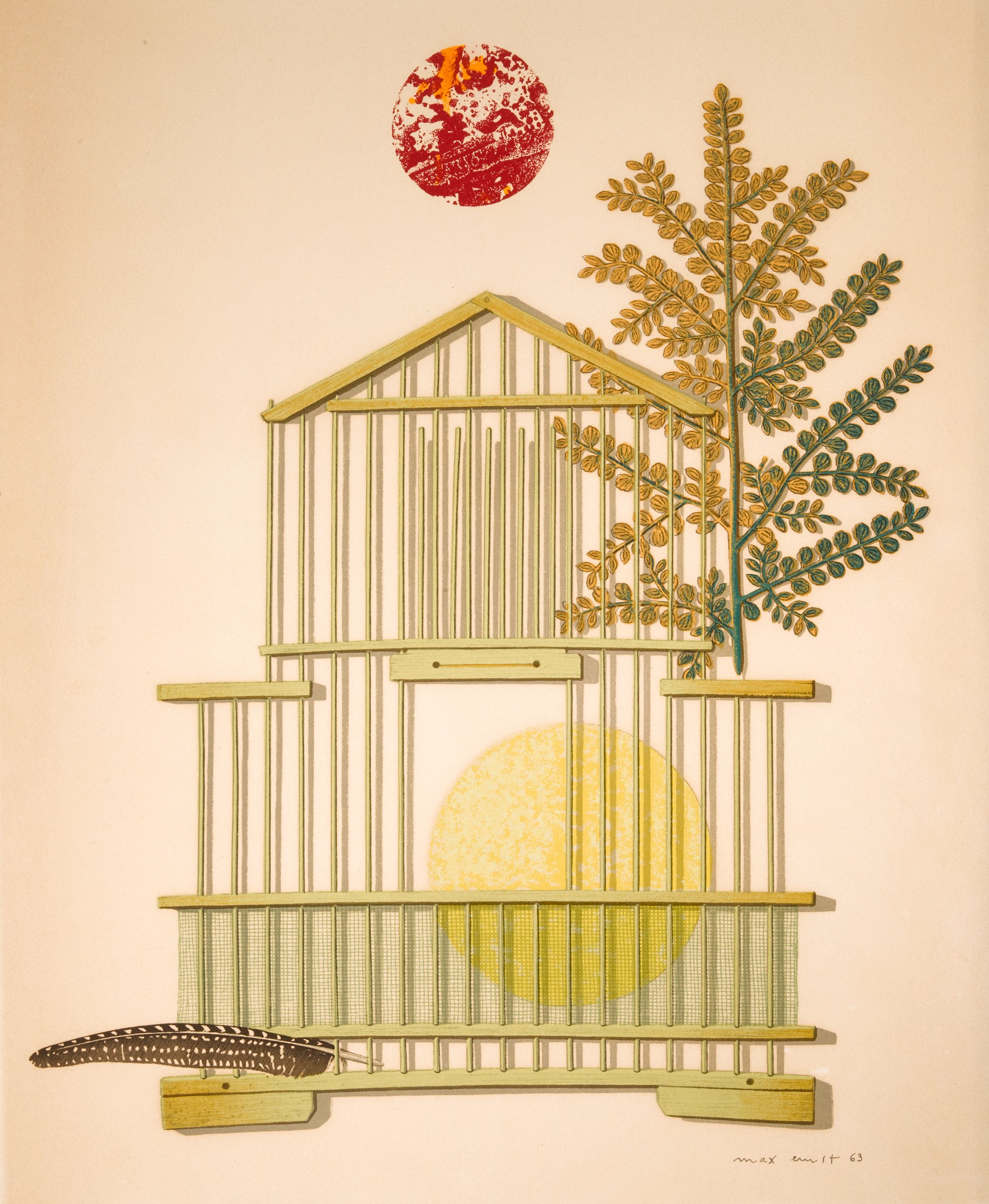 Bonhams : Max Ernst (1891-1976); Dent Prompte, with poem by René Char;