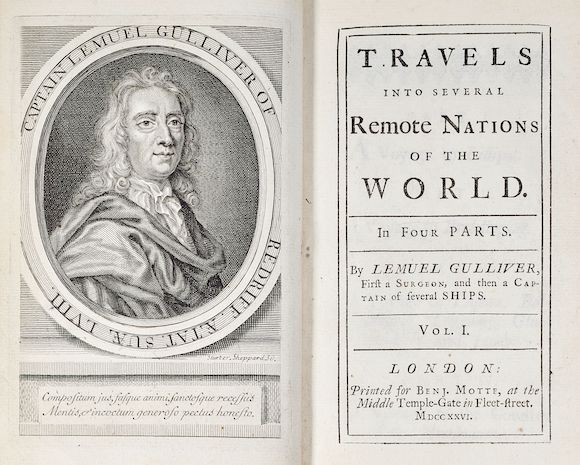 Bonhams : SWIFT, JONATHAN. 1667-1745. Travels into Several Remote ...