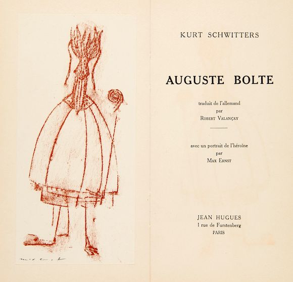 Bonhams : ERNST, MAX. 1891-1976. Schwitters, Kurt. Auguste Bolte. Paris ...