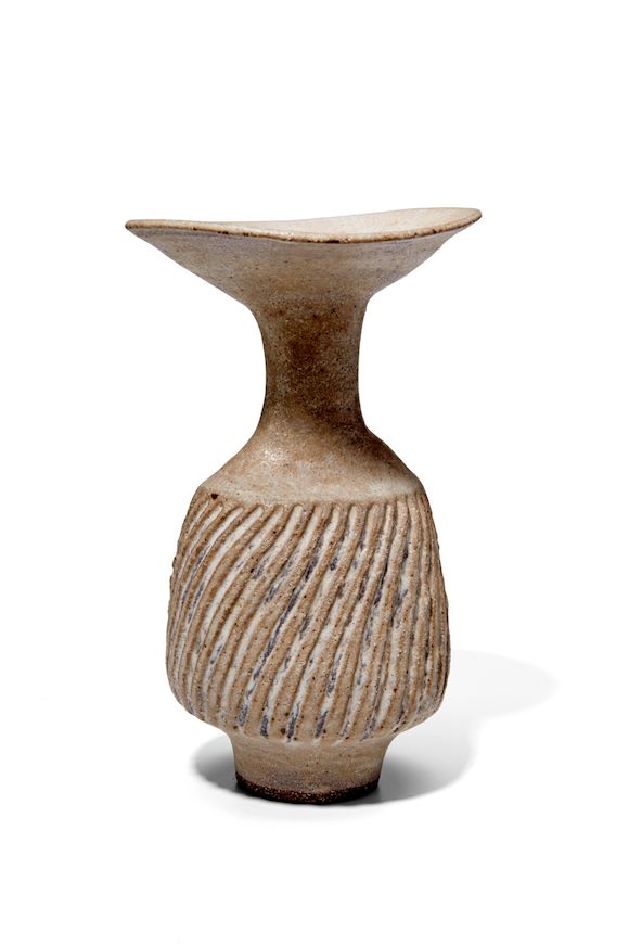 Bonhams : Lucie Rie (1902-1995) Vase with Flaring Lip1978-80stoneware ...
