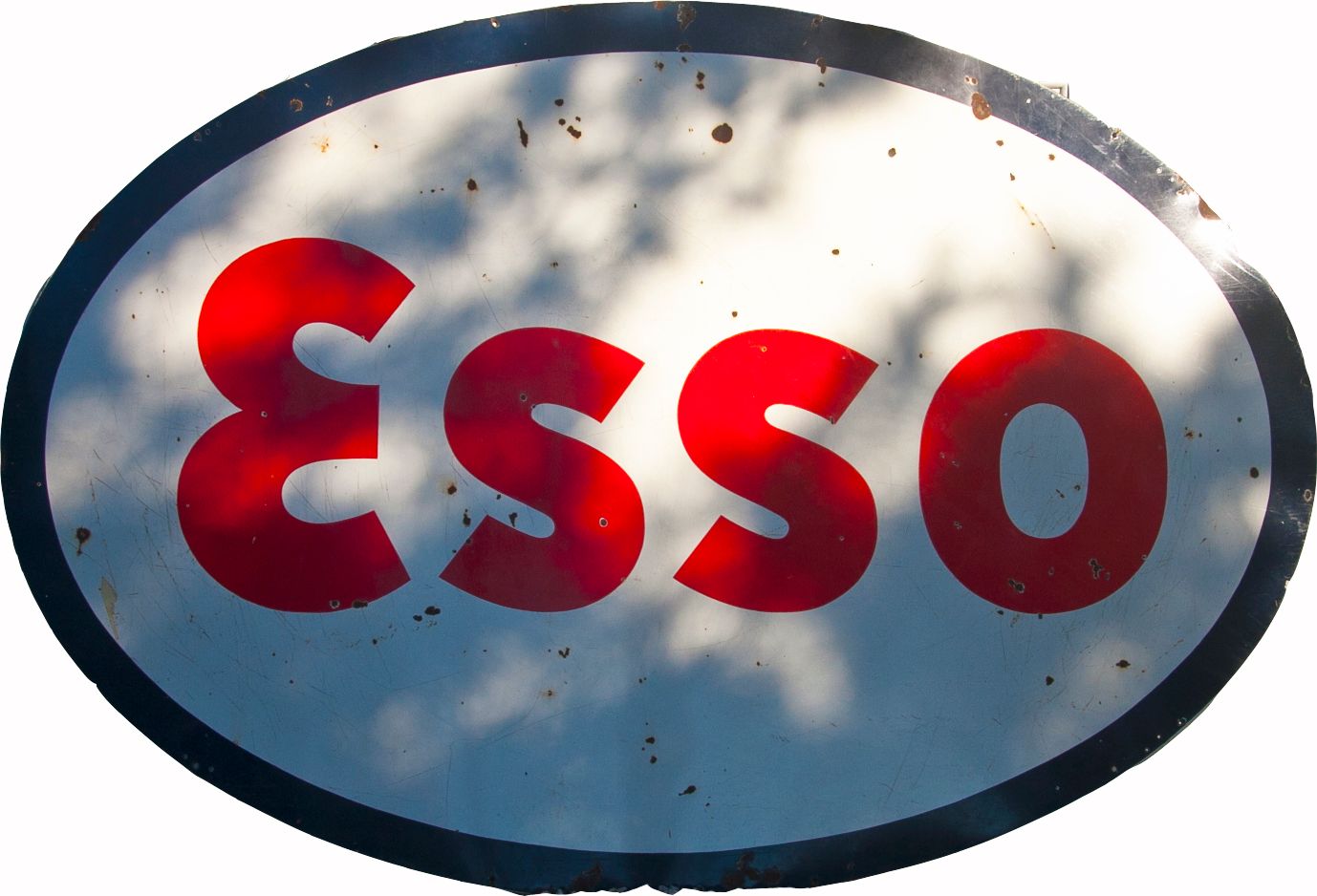 Bonhams Cars : A large, double-sided Esso metal sign,