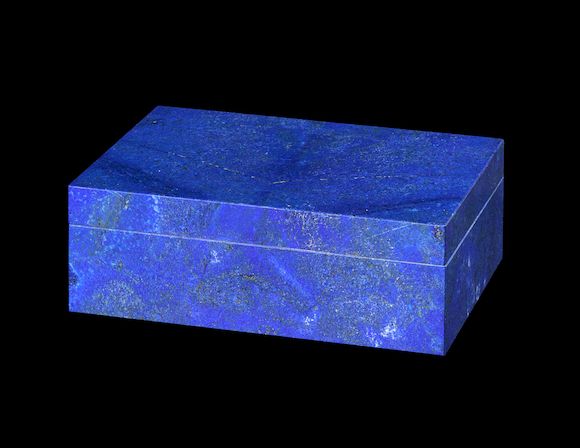 Bonhams : Lapis Lazuli Intaria Box by Konstantin Libman